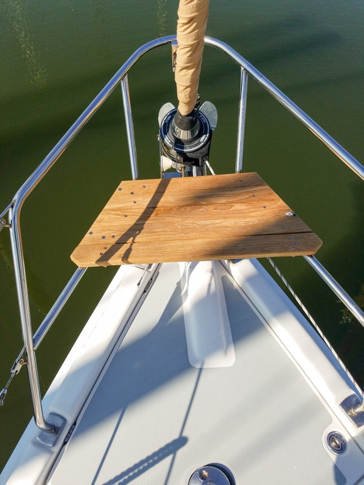 Bow Pulpit Seat | Sailboat Owners Forums