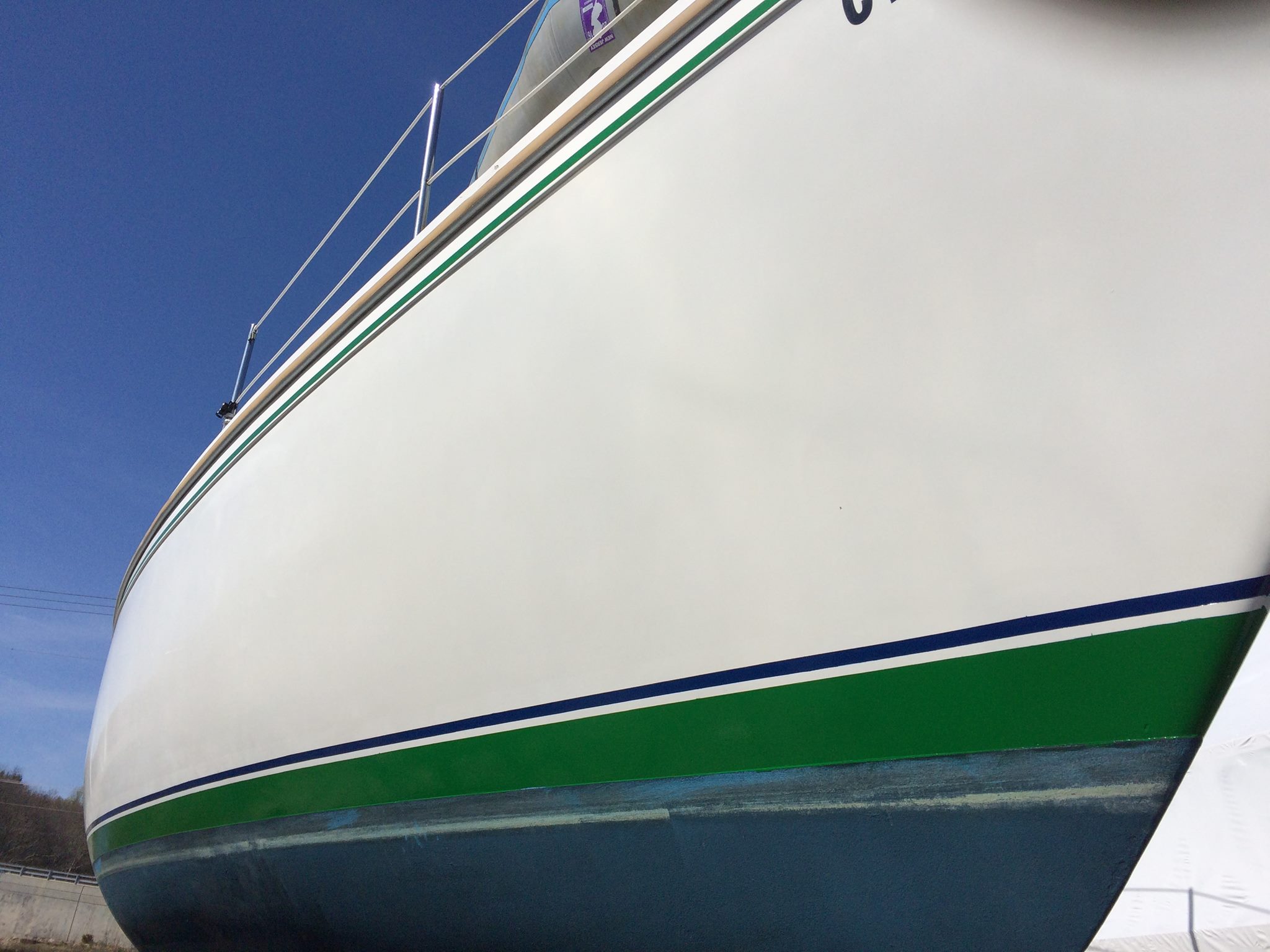 Repainting boot and cove stripe | Sailboat Owners Forums