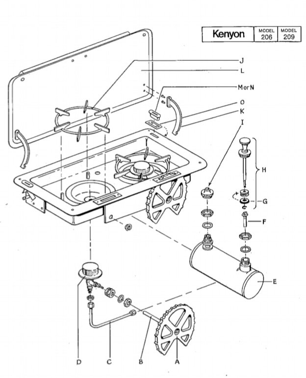 Refurbishing a Kenyon alcohol stove | Sailboat Owners Forums