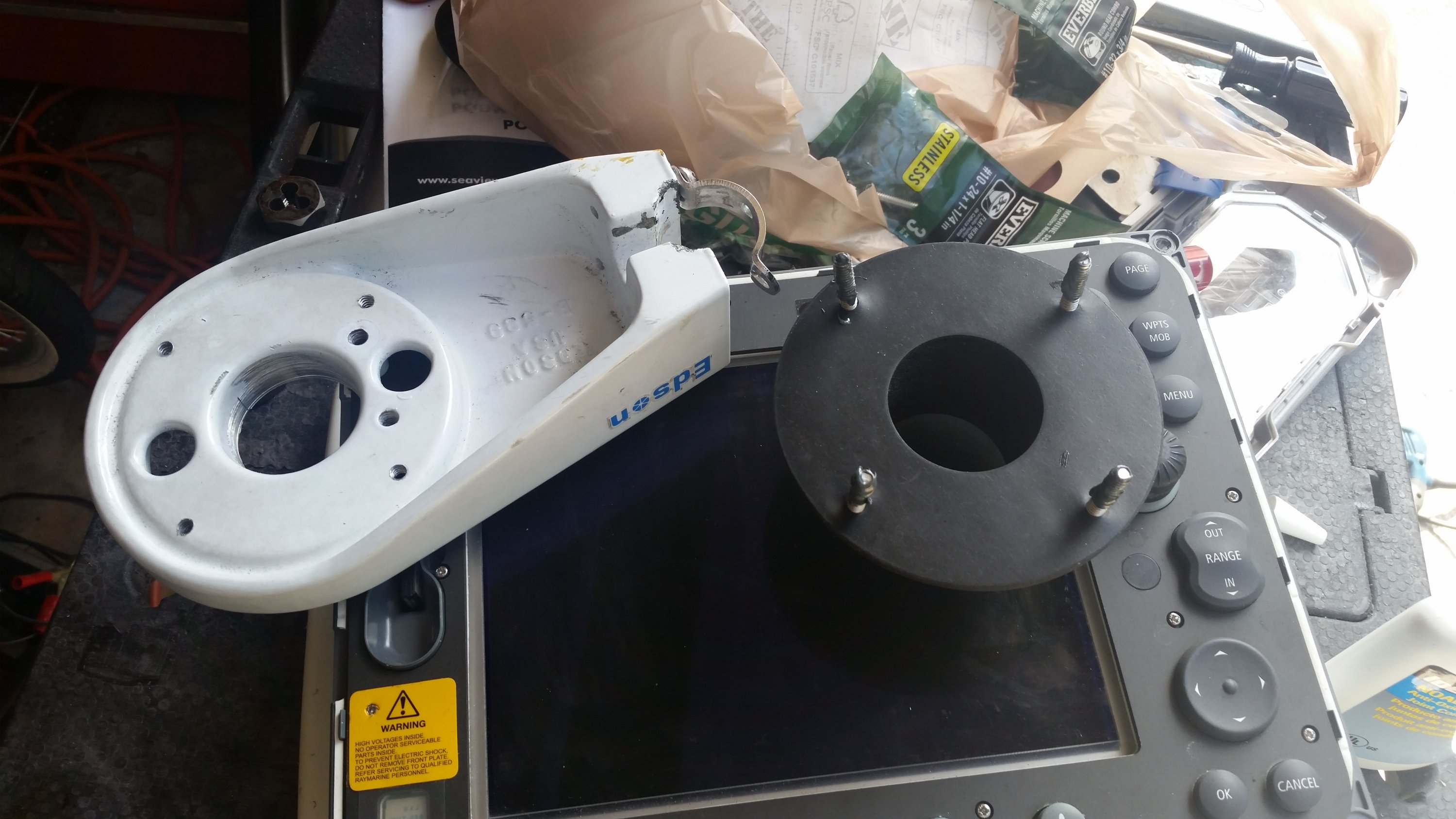 Mounted recylced Raymarine C80 MFD in a used Navpod. | Sailboat Owners ...