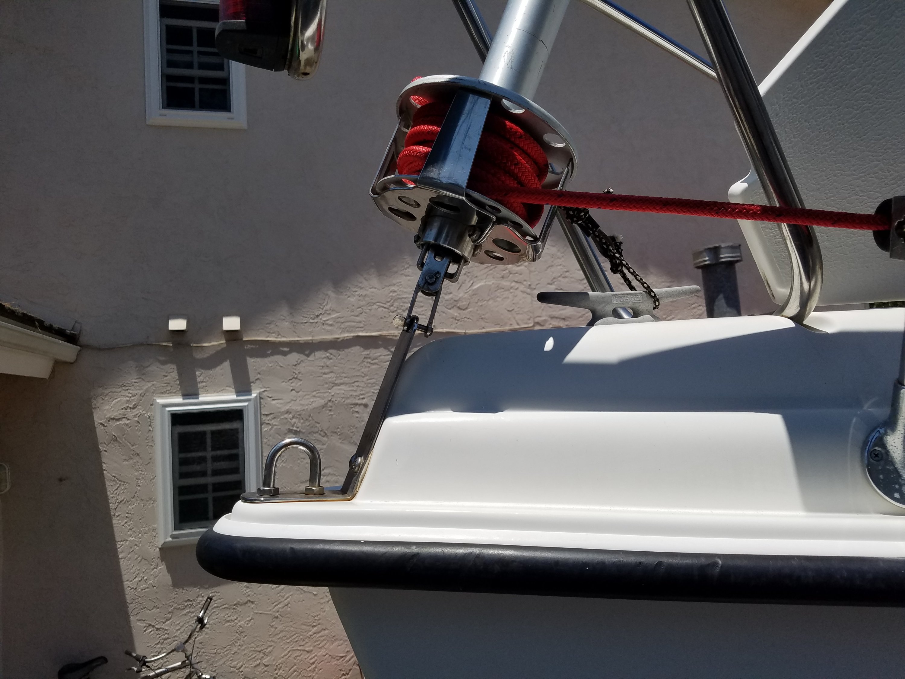 Attaching the Headstay while on the bow | Sailboat Owners Forums