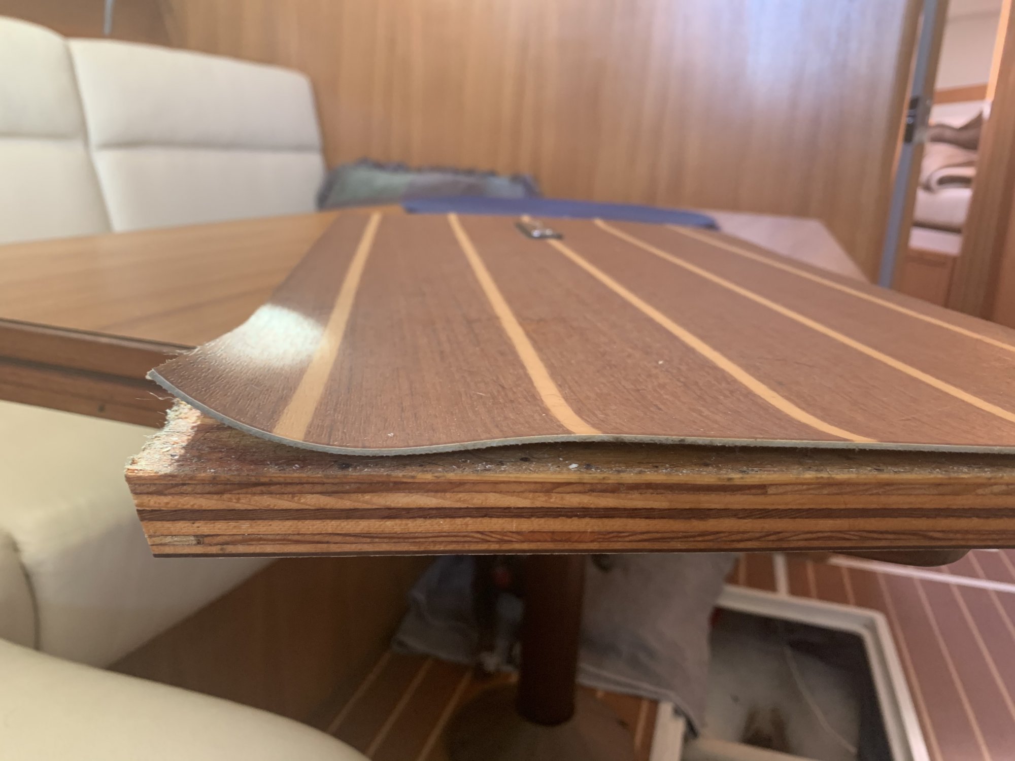 Bilge floorboard covers and headliner stains | Sailboat Owners Forums