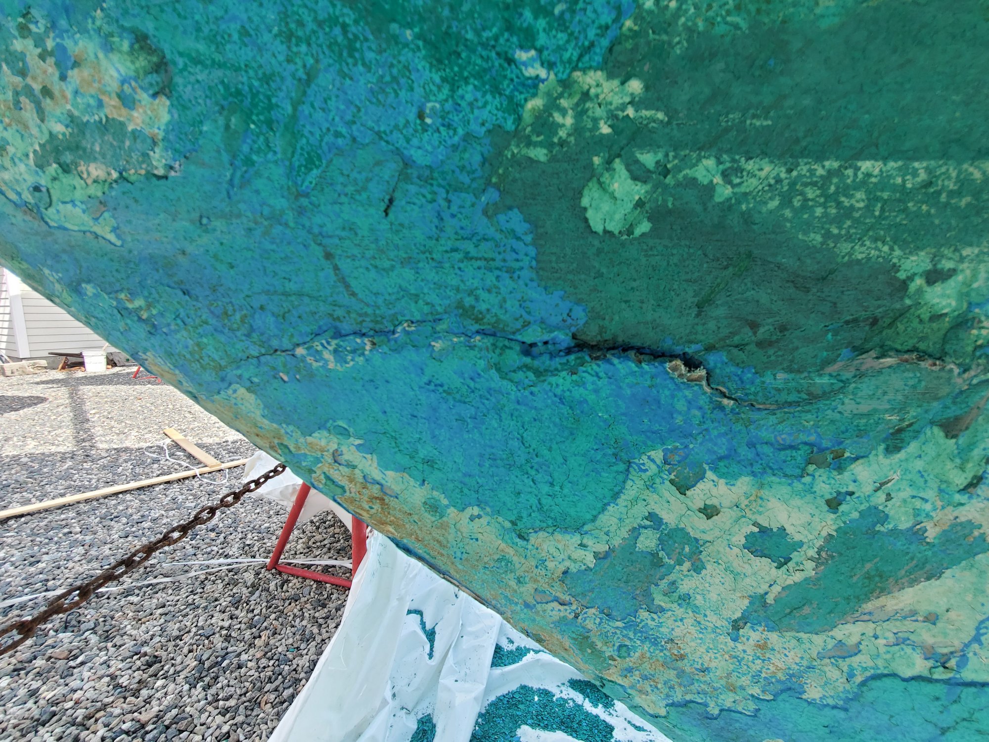 Advice on gelcoat delamination on keel | Sailboat Owners Forums
