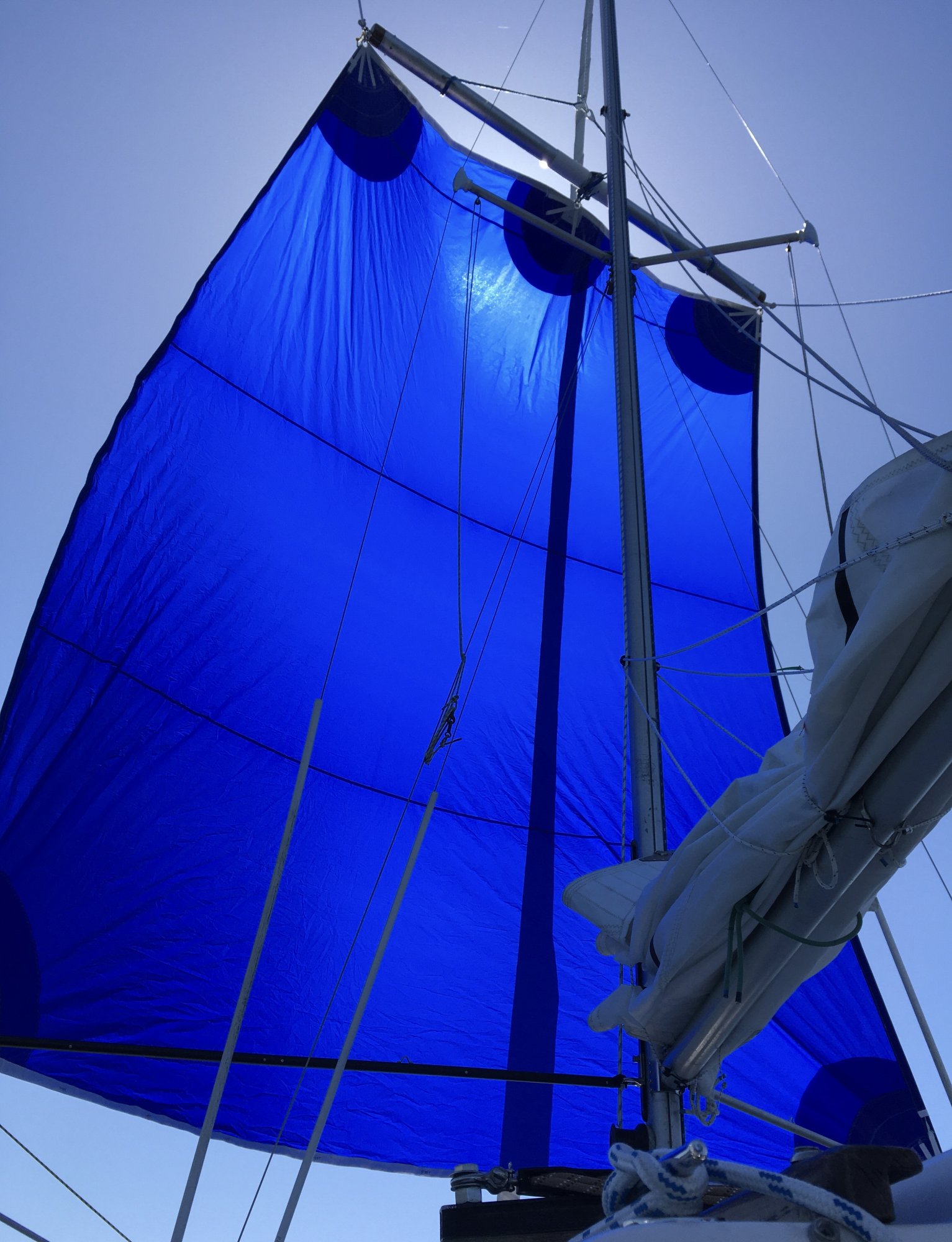 Square sail .. Big Blue flies! | Sailboat Owners Forums