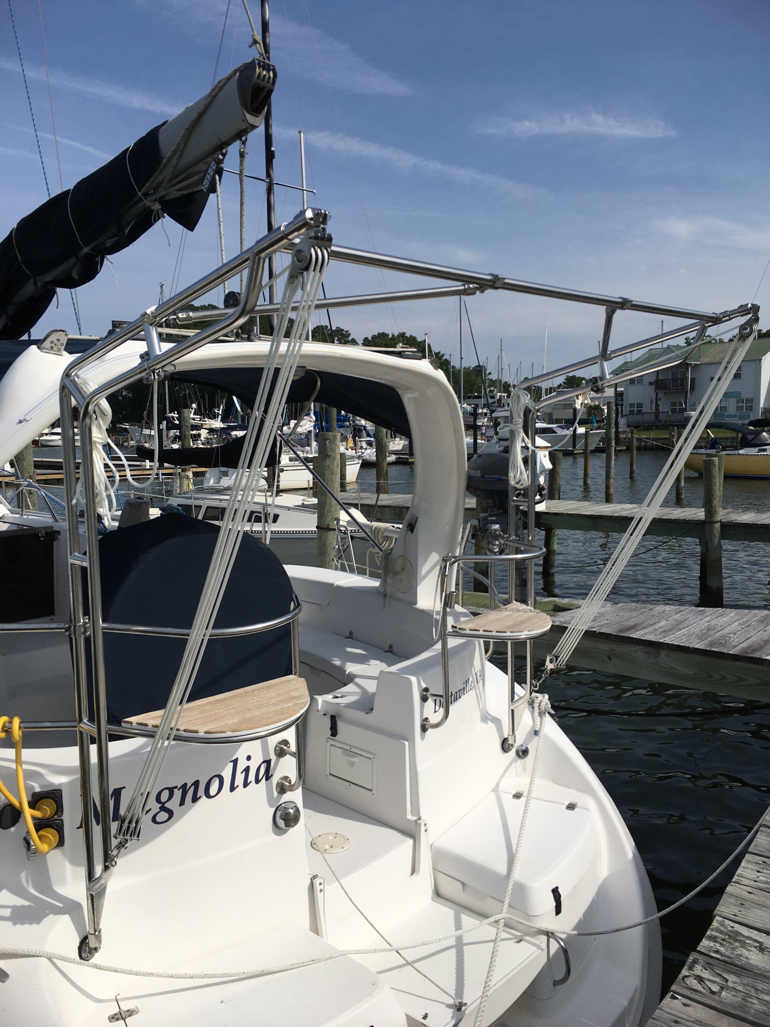 Davits and Solar Panels | Sailboat Owners Forums