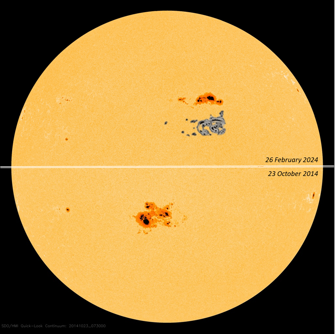 SOLAR Activity. Largest Sunspots this cycle could be seen using eclipse ...