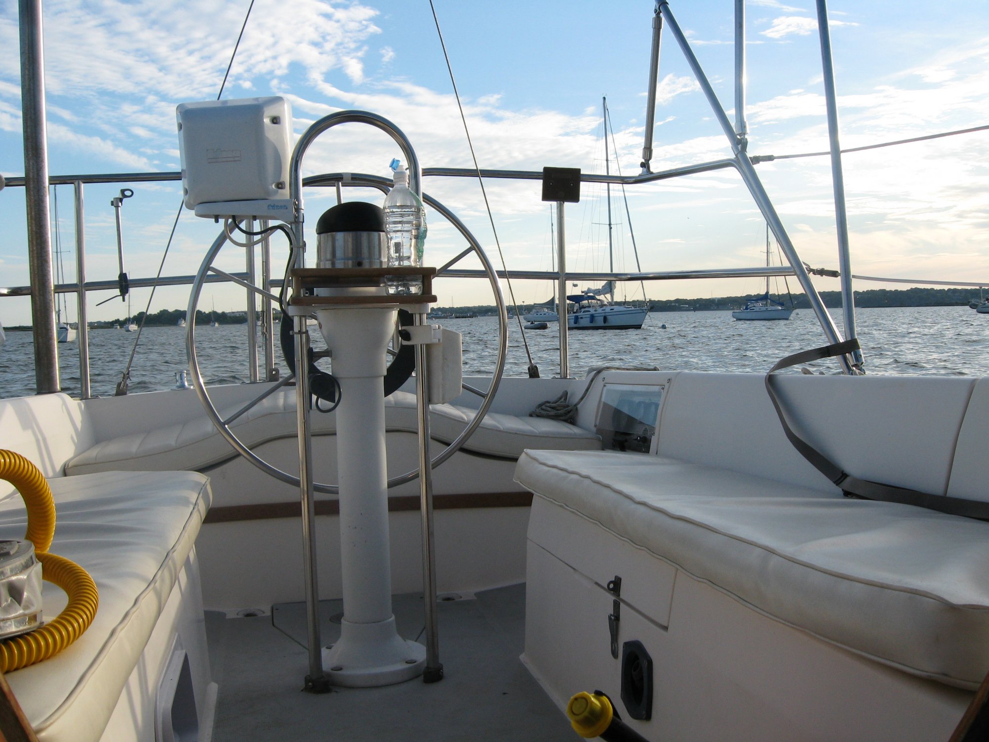 Mounting a solar panel on the stern pulpit rail | Sailboat Owners Forums