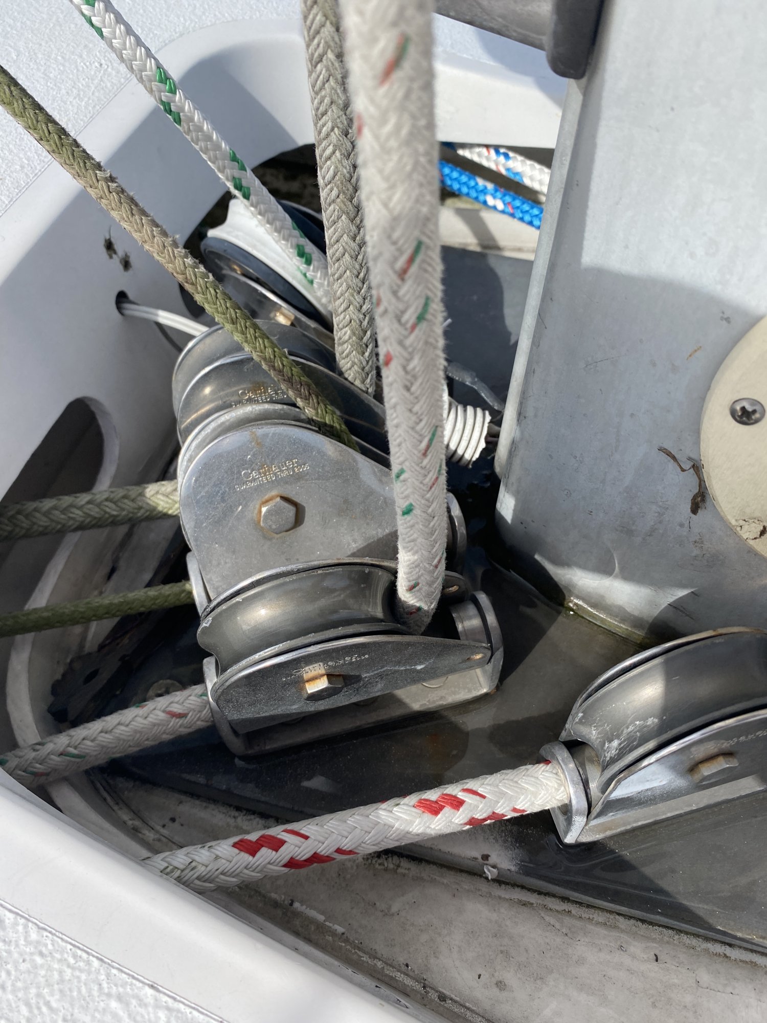 Replacing half moon blocks at base of mast | Sailboat Owners Forums