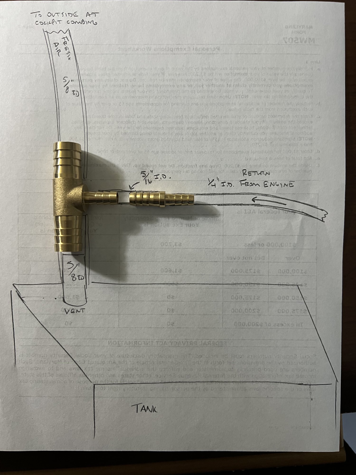 Fuel Tank Return Line | Sailboat Owners Forums