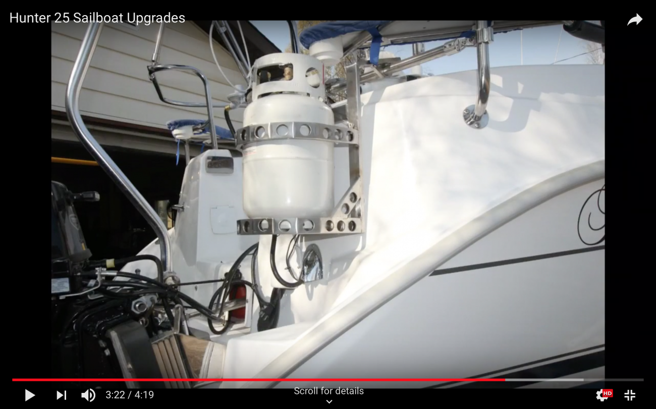 Railing racks for propane bottles | Sailboat Owners Forums