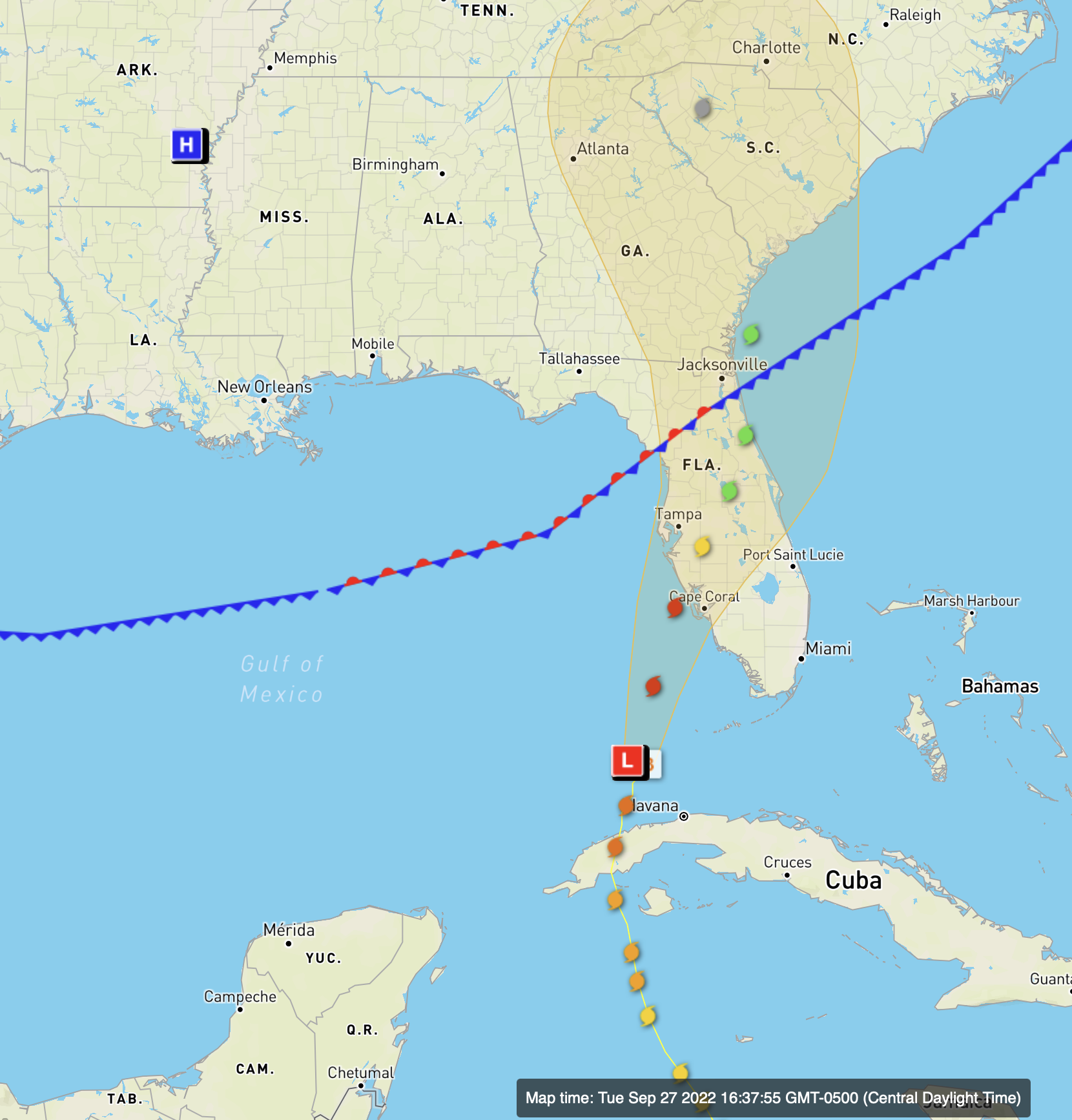 Invest 98L --> TD 9 -->TS Ian --> Hurricane Ian | Sailboat Owners Forums