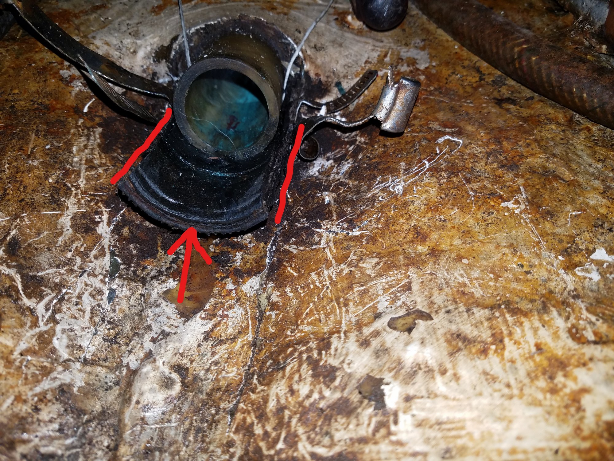 Shaft log hose stuck | Sailboat Owners Forums