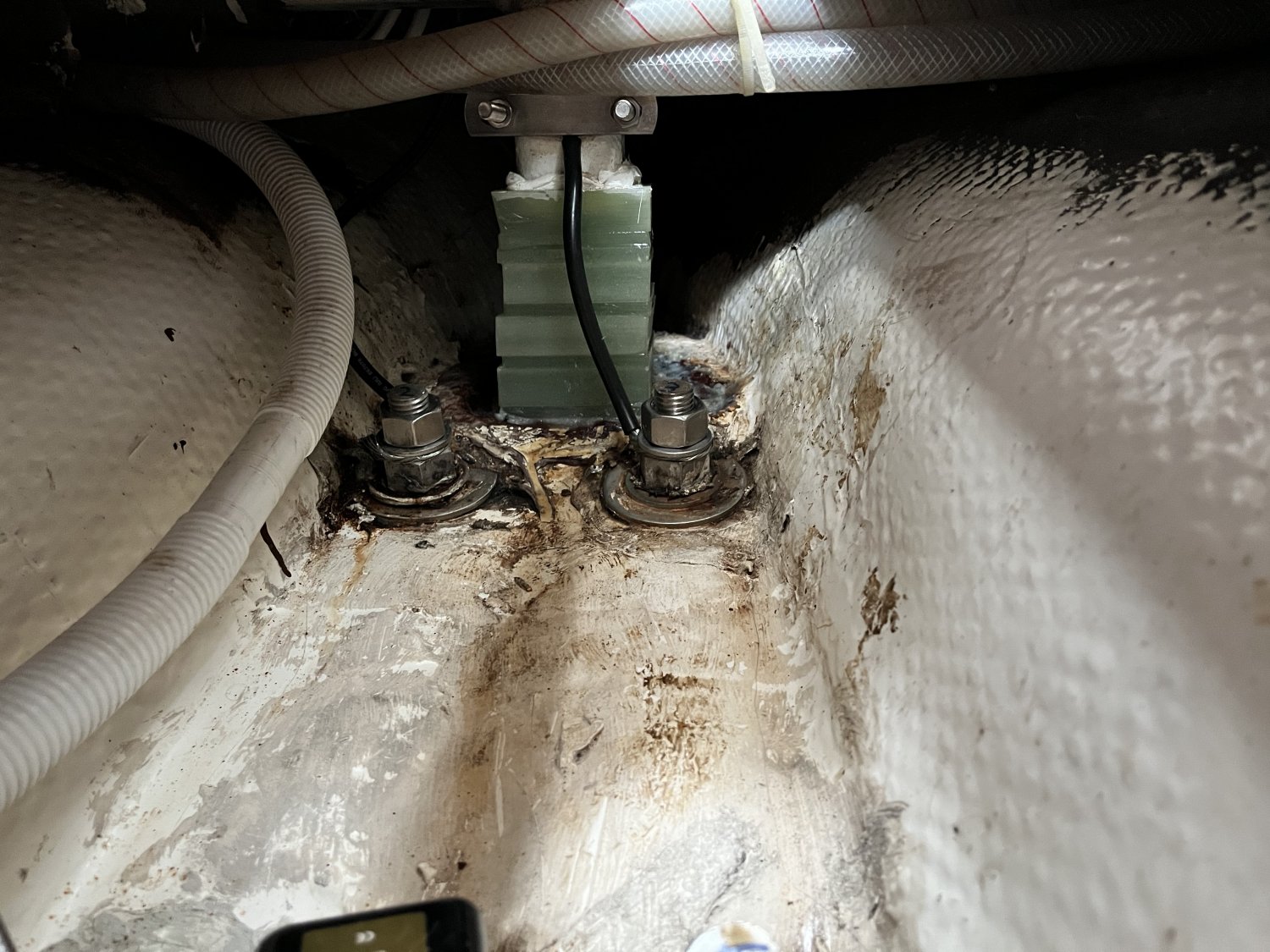 Bilge compression post solution.jpeg | Sailboat Owners Forums