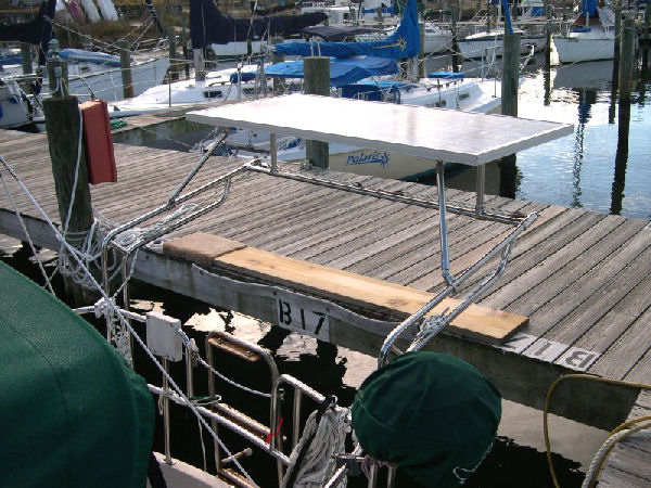 DD Dinghy Davits And Solar Panel2 | Sailboat Owners Forums