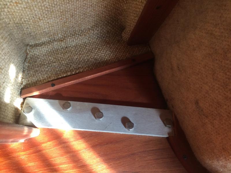 front side of forward starboard chainplate bulkhead looks good and ...