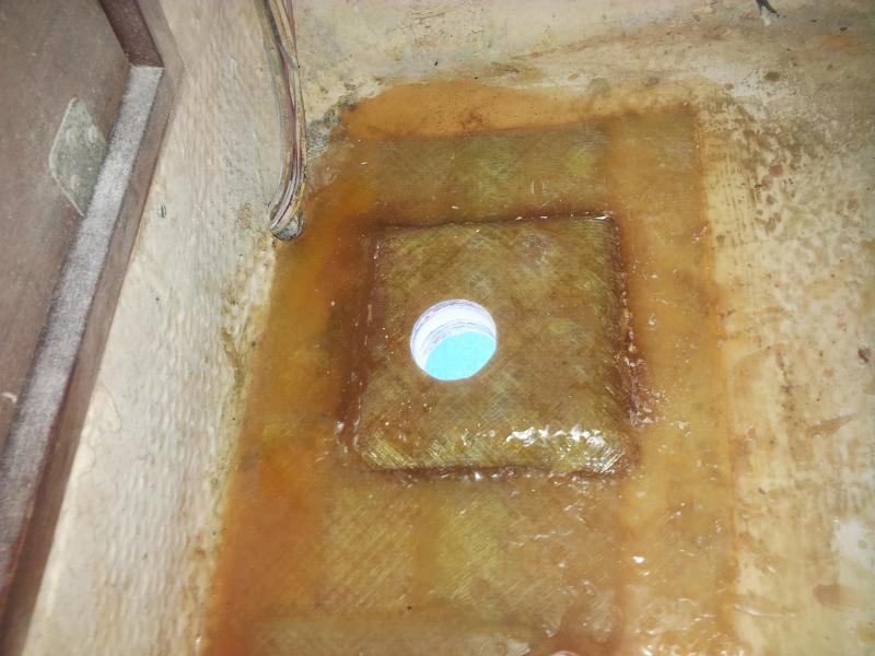 Galley sink drain thru hull, foam glassed in | Sailboat Owners Forums