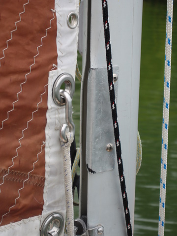 Sail slot gate closure; Cunningham hook | Sailboat Owners Forums